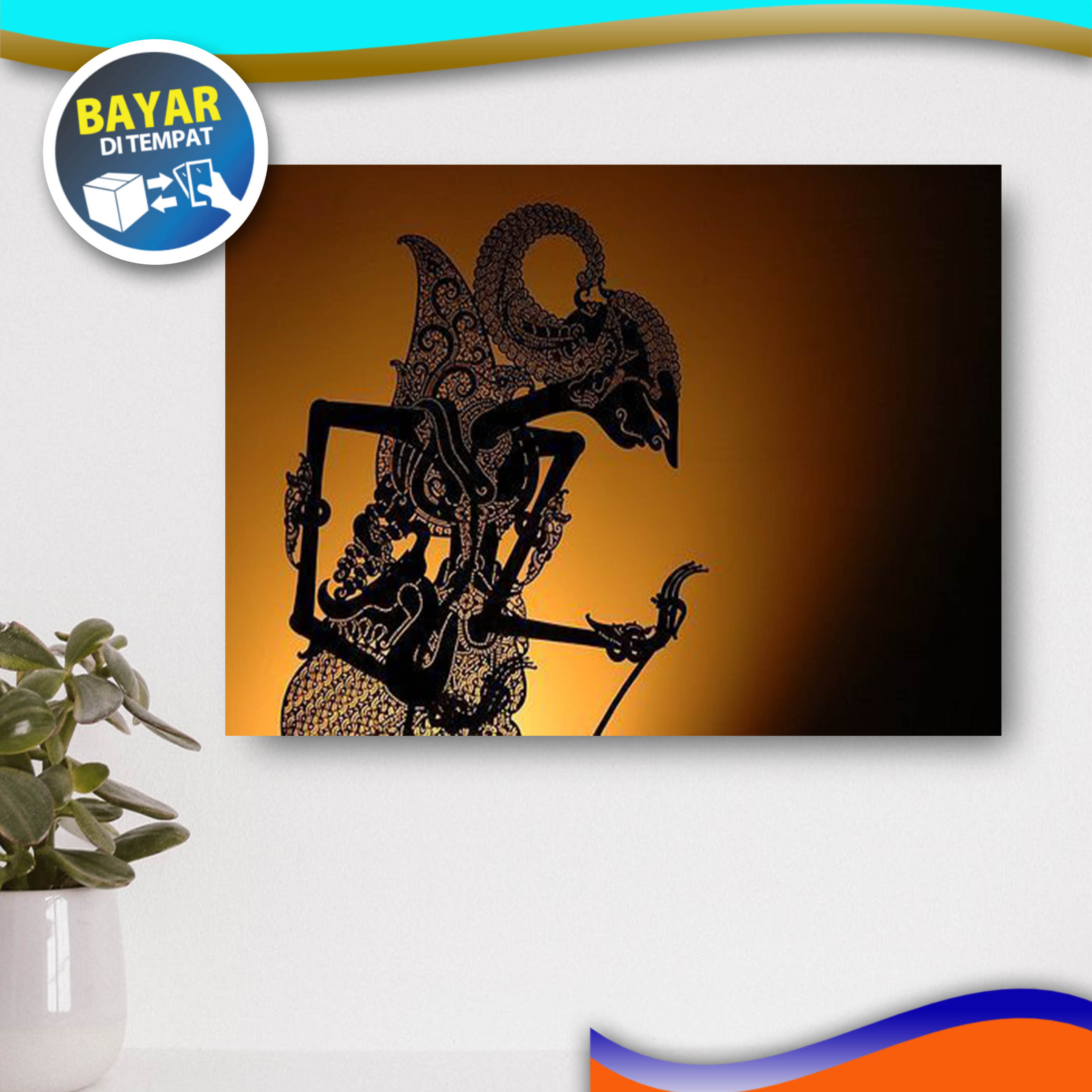 HIASAN DINDING TEMA WAYANG GOLEK KULIT / POSTER WAYANG ARJUNA SUNDA ...