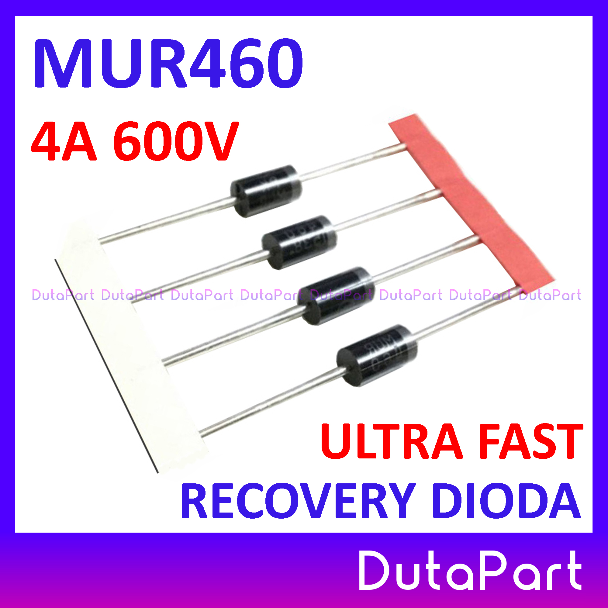20 PCS MUR460 MUR 460 4A 600V Ultra Fast Recovery Rectifier Dioda Diode ...
