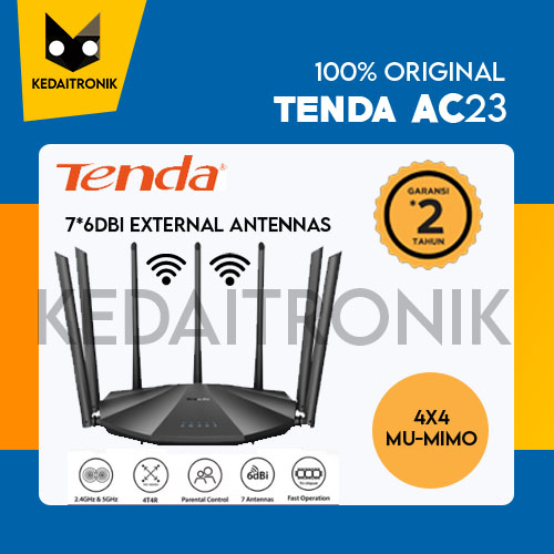 Tenda Router AC23 AC2100 Dual Band Gigabit WiFi Router | Lazada Indonesia