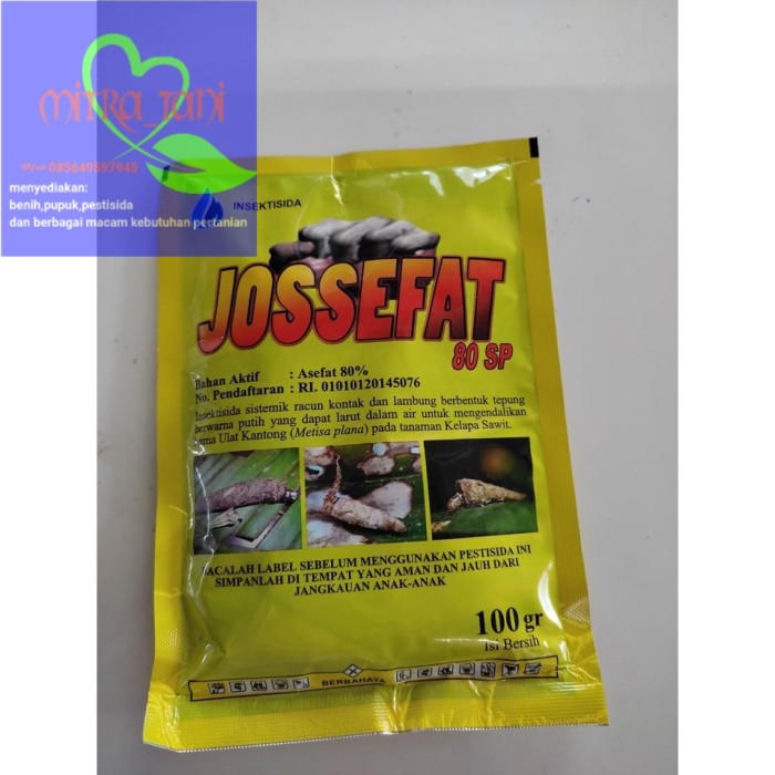Insektisida asefat pembasmi ulat JOSSEFAT 80SP isi 100 gr | Lazada ...