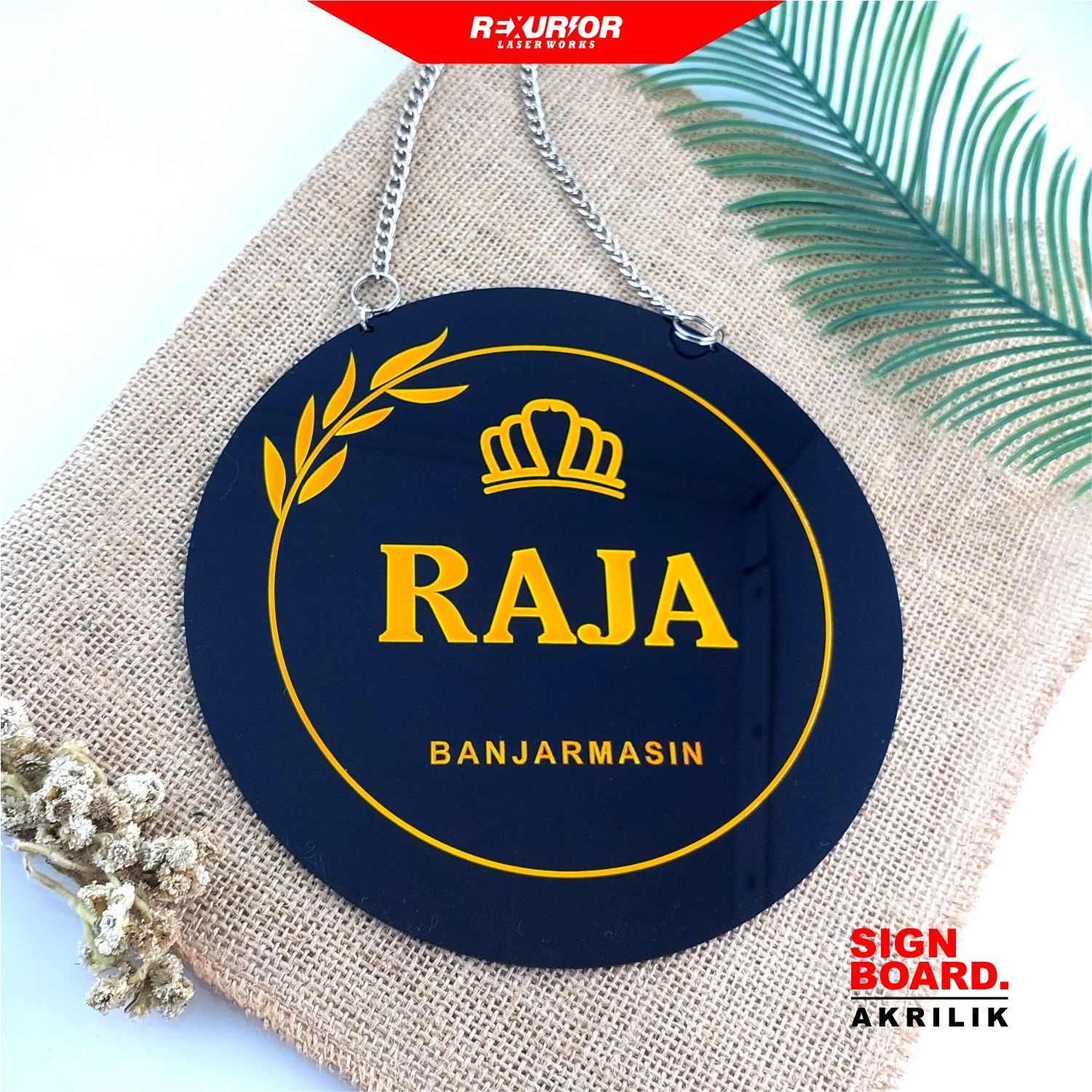 Sign Board Custom Tulisan Akrilik Papan Tanda Rantai Untuk Toko Cafe ...