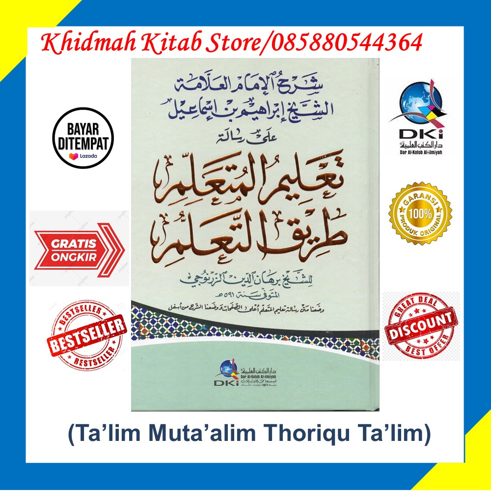 Kitab Syarah Ta'limul Muta'alim Thoriqut Ta'lim Talim Mutaalim DKI ...