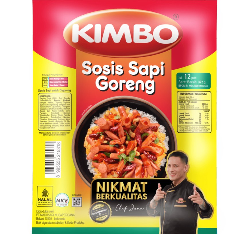 Kimbo Sosis Sapi Goreng 12 pcs 372gr | Lazada Indonesia