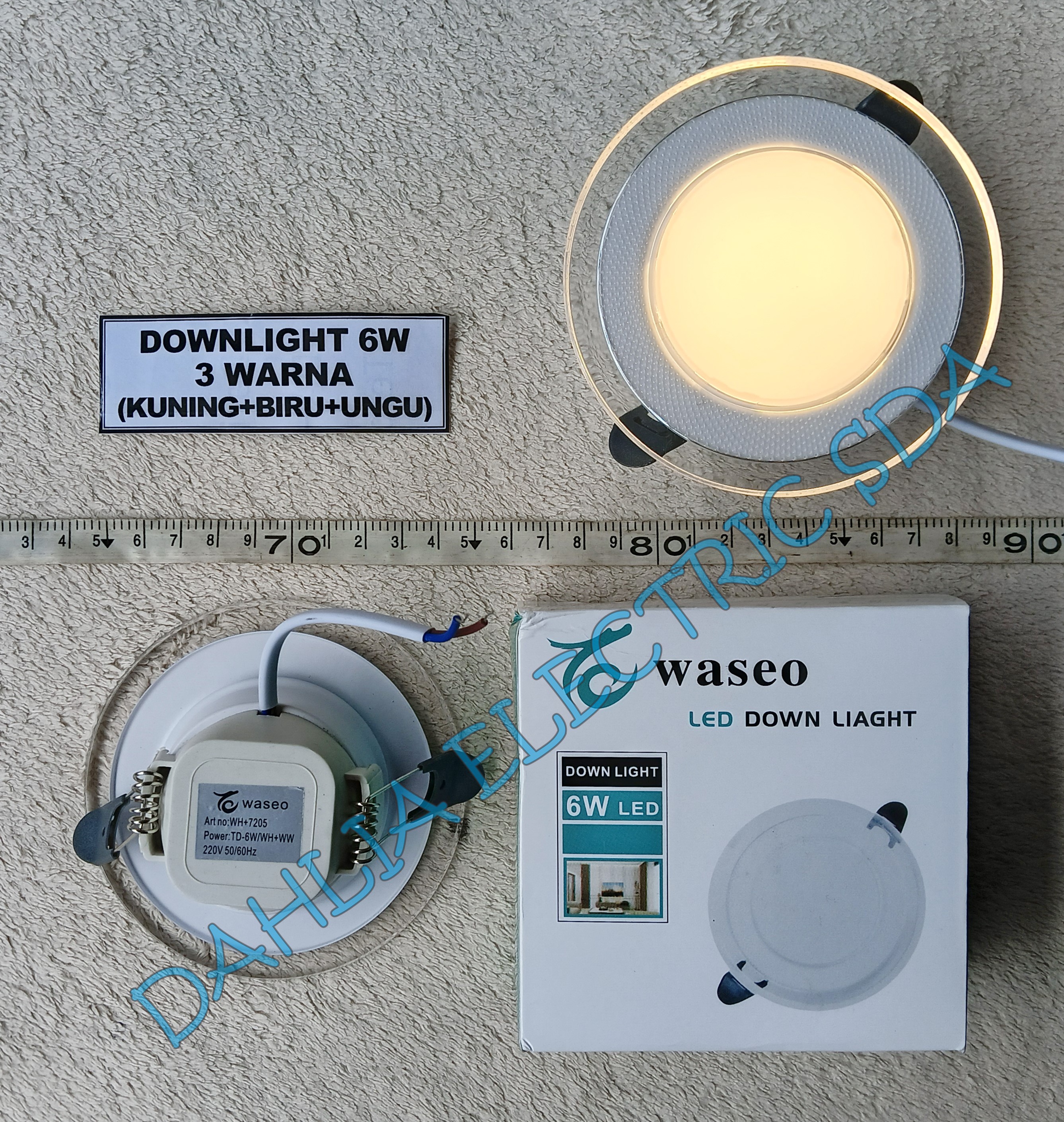 Downlight 6W 3 WARNA (KUNING+BIRU+UNGU) WASEO | Lazada Indonesia