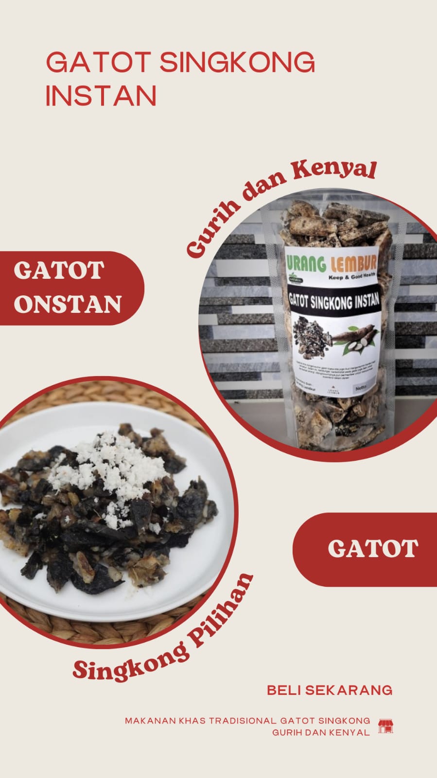 Gatot Singkong Hitam Asli Kenyal Kemasan 500gr Makanan Khas Tradisional ...