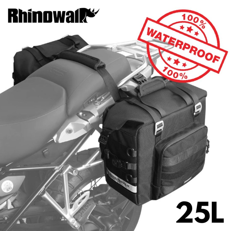 Tas Motor Rhinowalk MTR2050 Motorcycle Side Bag 25L Tailbag Waterproof ...
