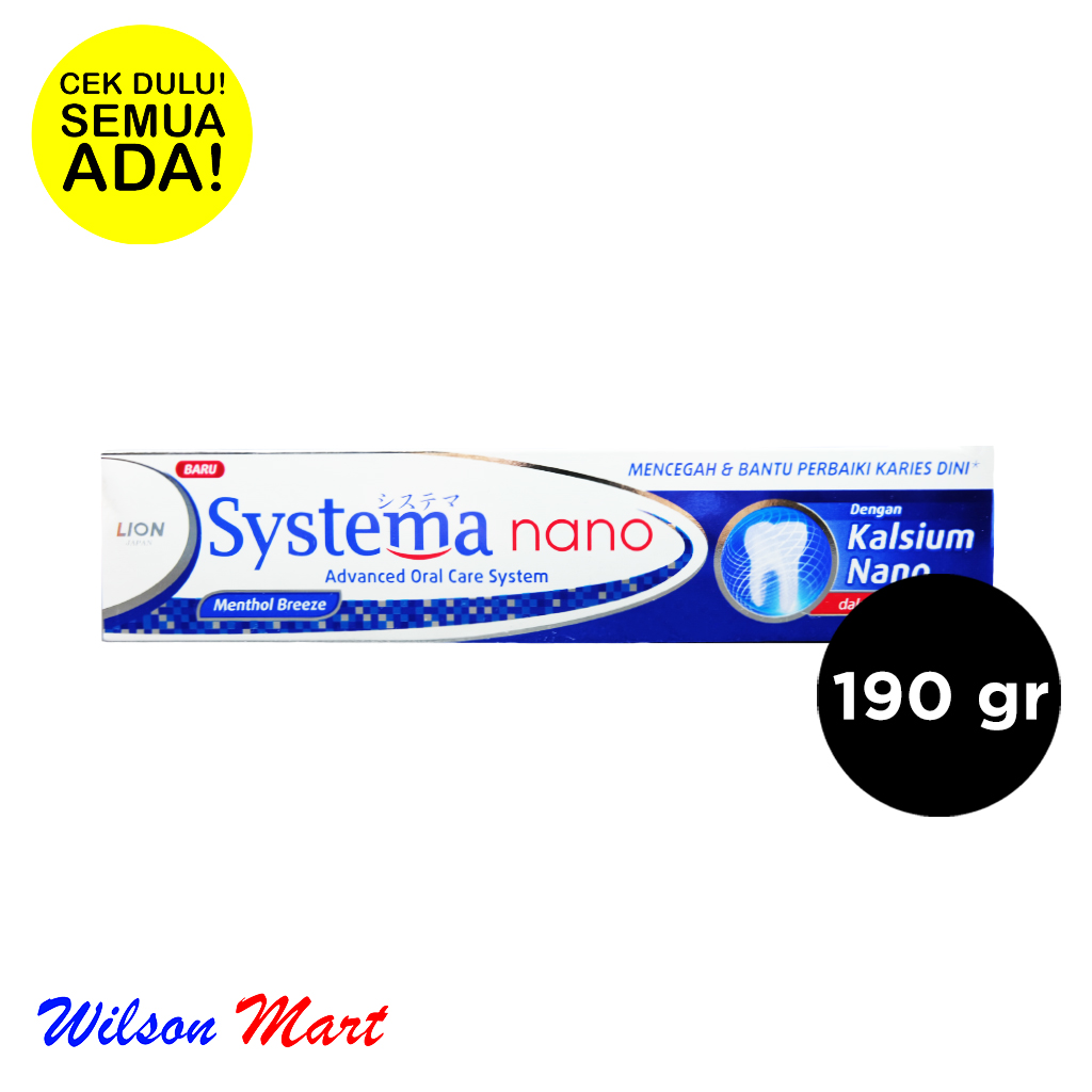 SYSTEMA NANO PASTA GIGI ODOL MENTHOL BREEZE 190 GRAM | Lazada Indonesia
