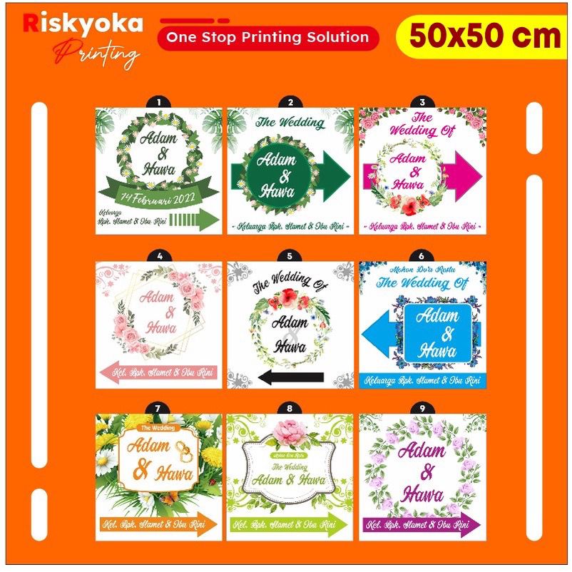 Banner Penunjuk Arah Wedding / Pernikahan / Kawinan | Lazada Indonesia