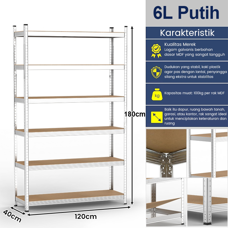 Rak susun Rak besi Rak besi siku lubang Rak susun serbaguna Rak gudang ...