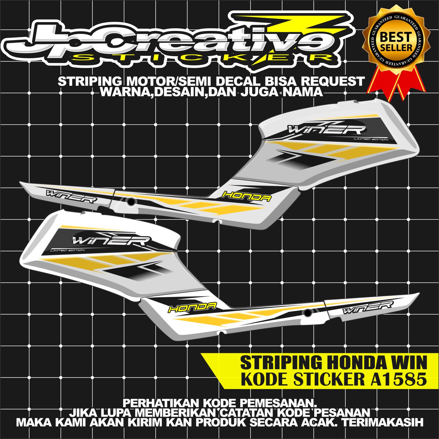 STRIPING HONDA WIN 100 SUDAH LAMINASI | Lazada Indonesia