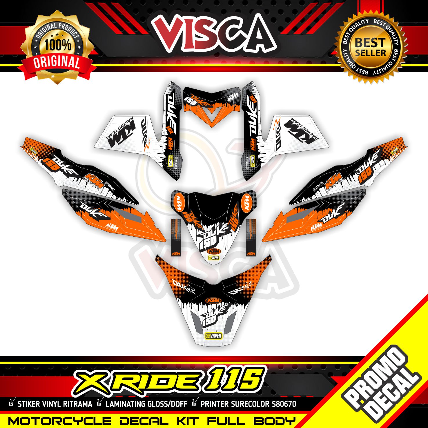 Decal X Ride 115 Old Full Body Stiker X Ride 115 Old Full Body KTM Duke ...