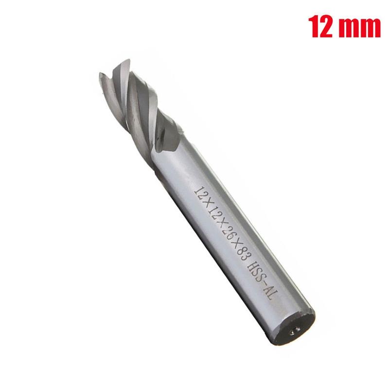 5Pcs/Set Straight Shank End Mill Cutter 4 Flute Hss Drill Bit 4/6/8/10/12Mm For Cnc Milling Tool ...