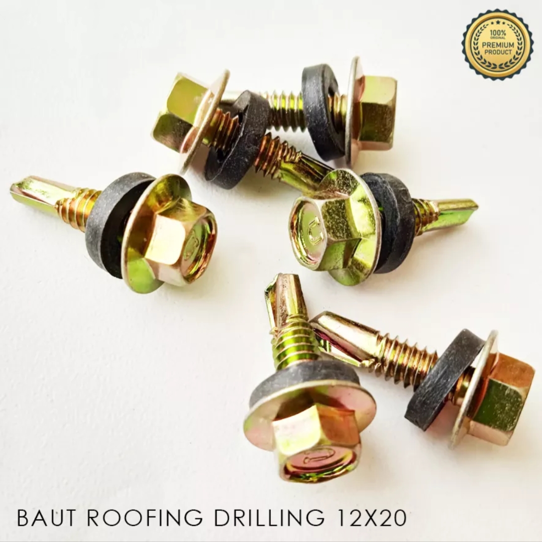 baut driling baja ringan ukuran 12x20 panjang 2cm isi 500pcs baut ...