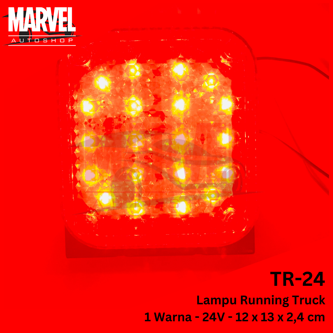 LAMPU LED RUNNING SAMPING BAK TRUCK TRUK KOTAK 12V / 24V 24 VOLT WARNA WARNI KEDIP FLASH LIGHT ...