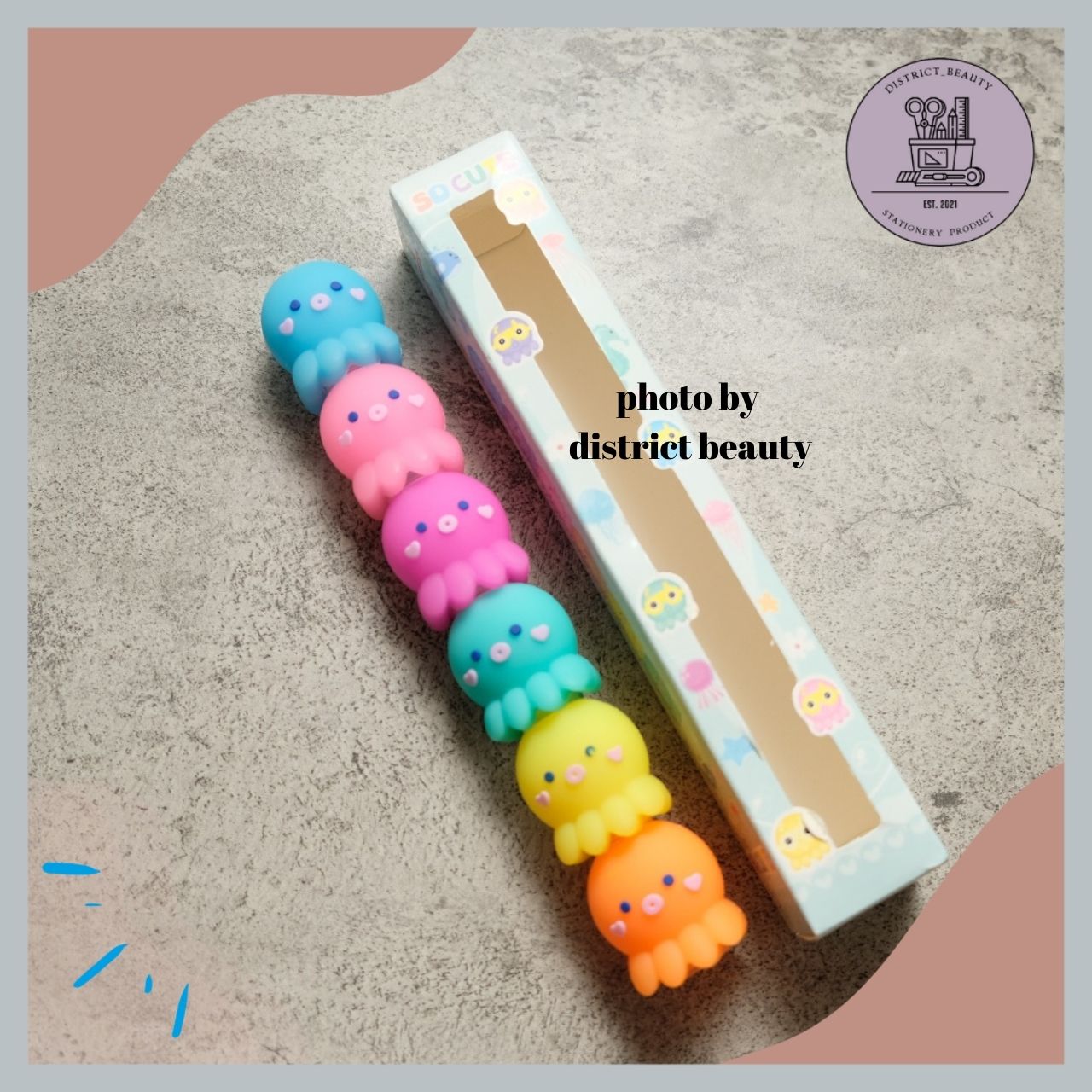 STABILO GURITA STABILO TUMPUK OCTOPUS ISI 5 WARNA HIGHLIGHTER LUCU UNIK ...