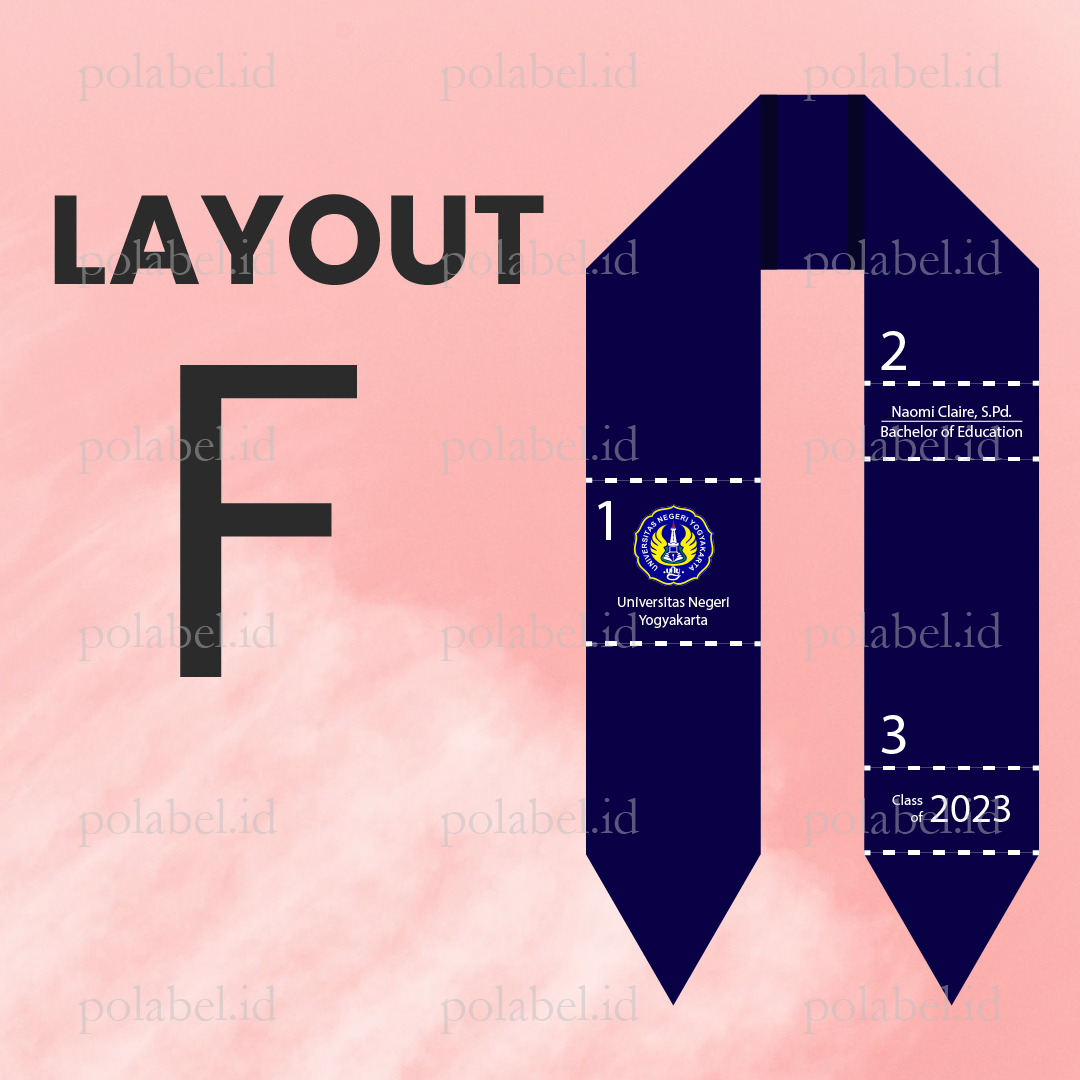 SELEMPANG 1 LAPIS BAHAN BLUDRU SELEMPANG WISUDA BORDIR TIMBUL SELEMPANG ...