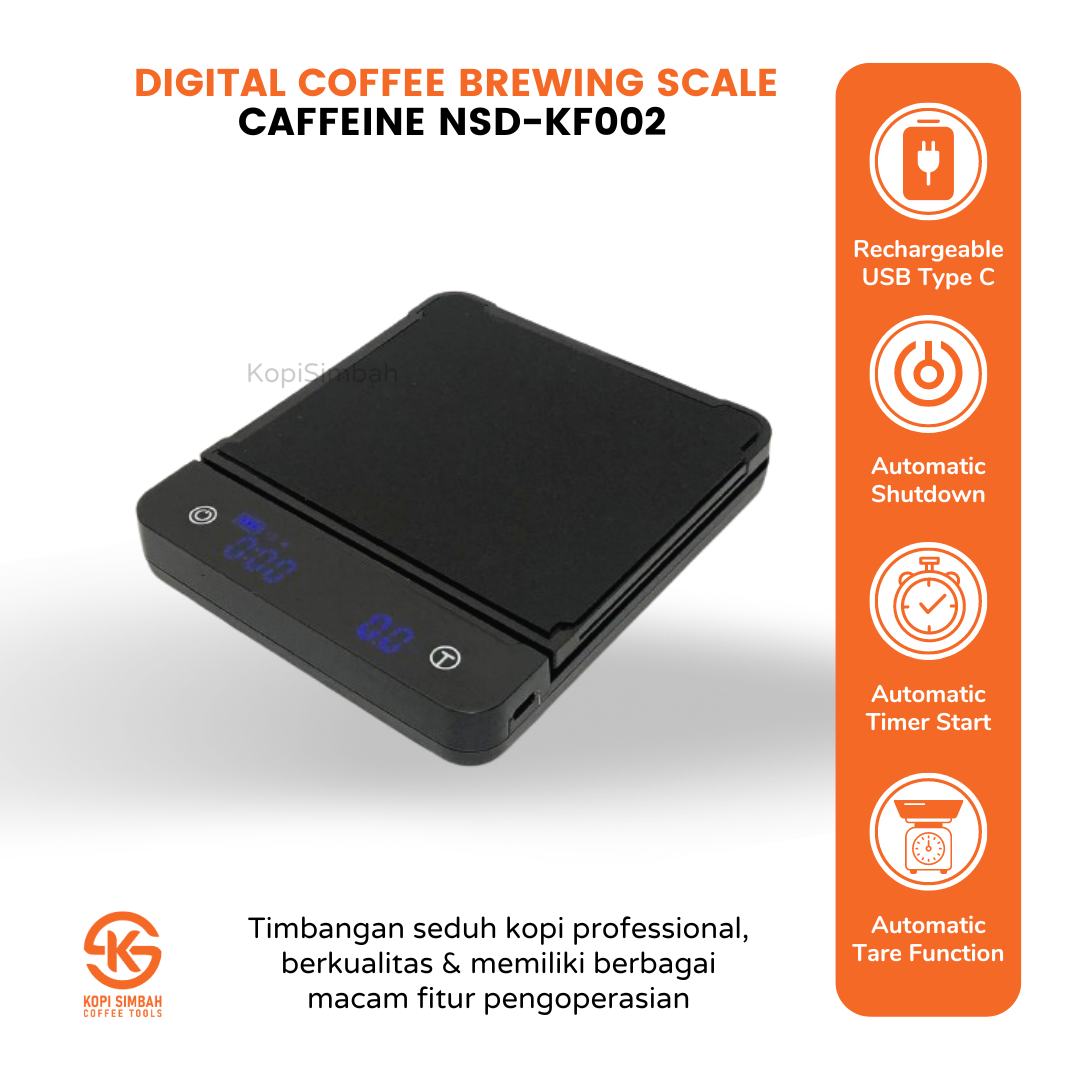 Timbangan Kopi Digital CAFFEINE NSD-KF002 Professional Artisan Coffee ...