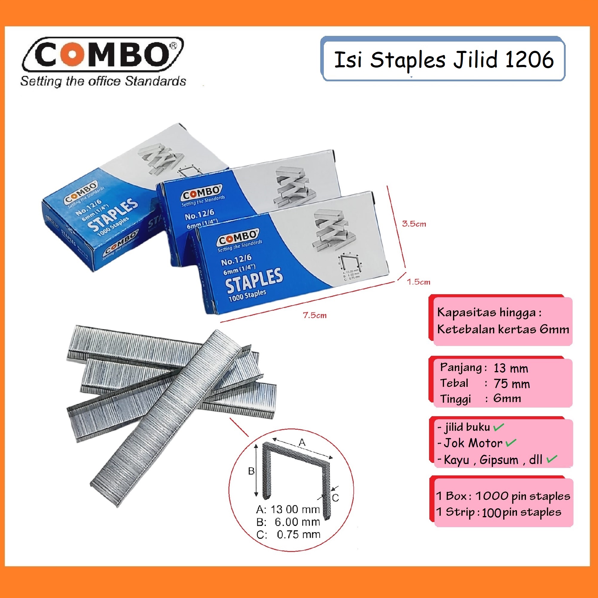 Isi Stapler / Isi Staples Jilid / Isi Hekter Jilid / Necis Jilid ...