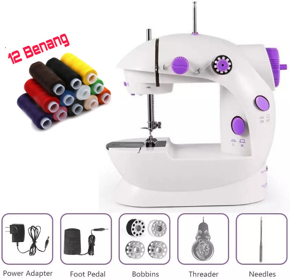 Mesin Jahit Mini Portable (Ada Lampunya) / Mini Sewing Machine | Lazada ...