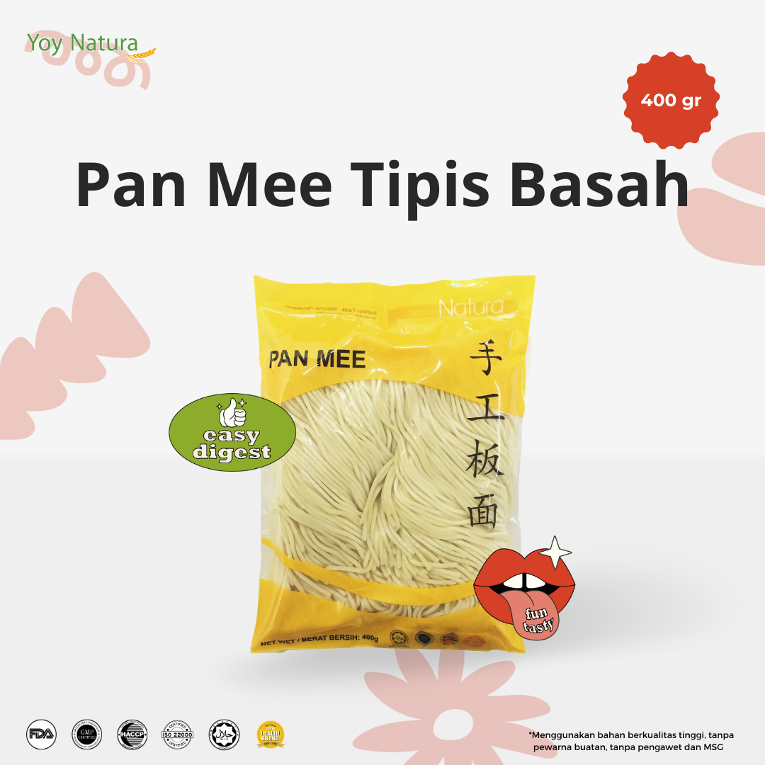 YOY NATURA MIE BASAH (PAN MEE THIN) 400g | Lazada Indonesia