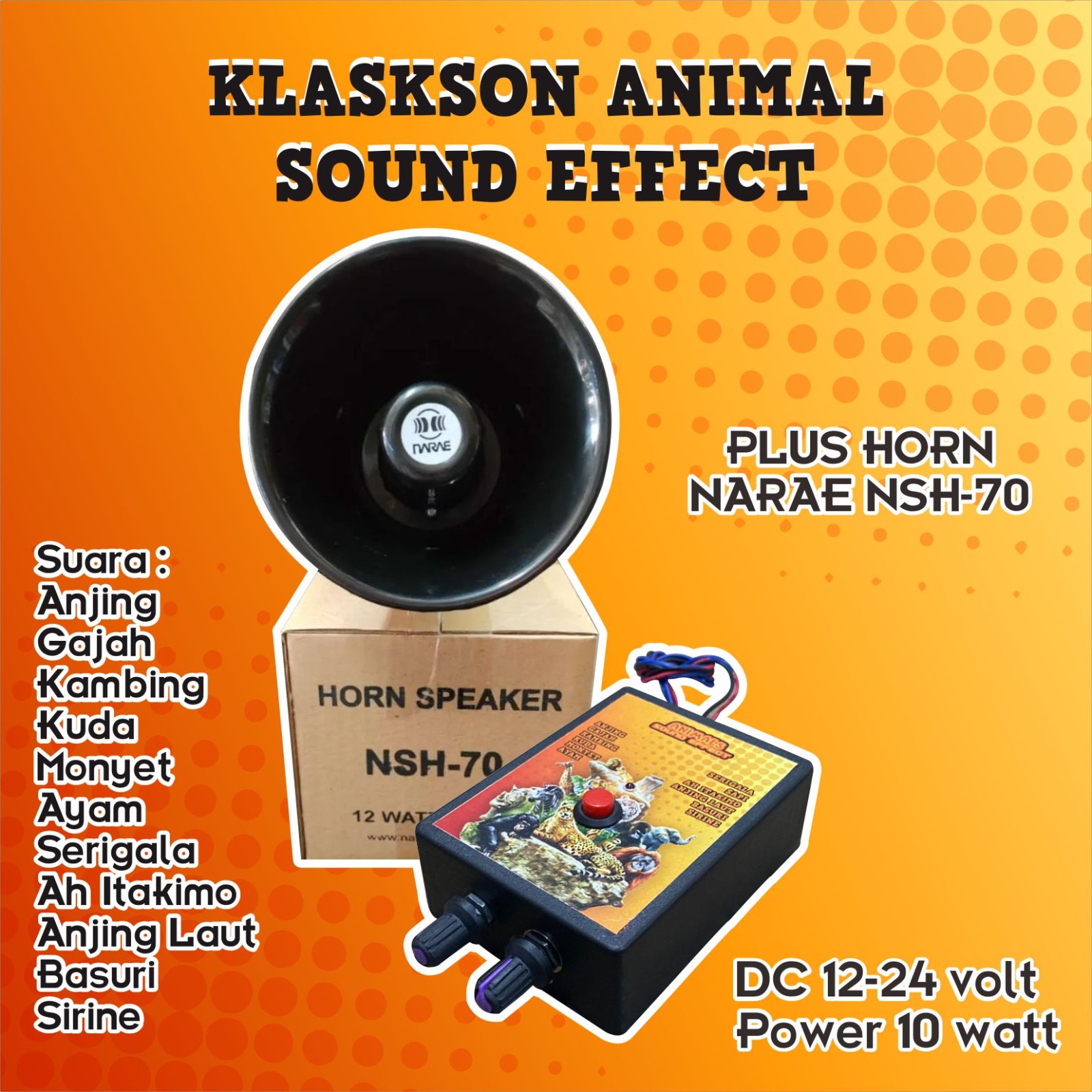 [BARU] Animals Sound Effect 10 Watt + Speaker NSH-70. Suara Berbagai ...
