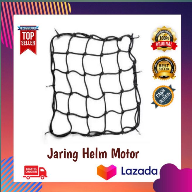 TERMURAH !!! COD !!! Jaring Helm Motor Sepeda Tali Pengikat Barang ...