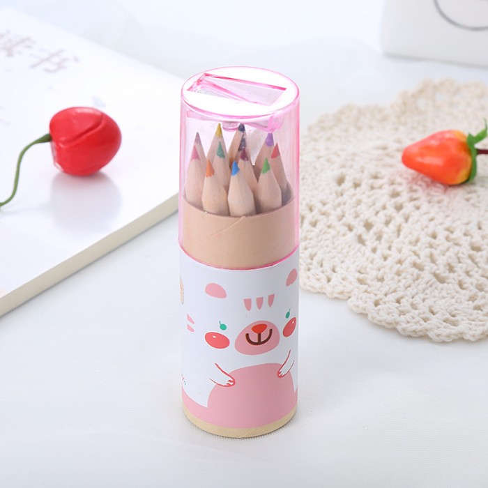Pensil Warna Kayu Murah 12 Warna Dengan Pengserut Dan Box Karakter ...