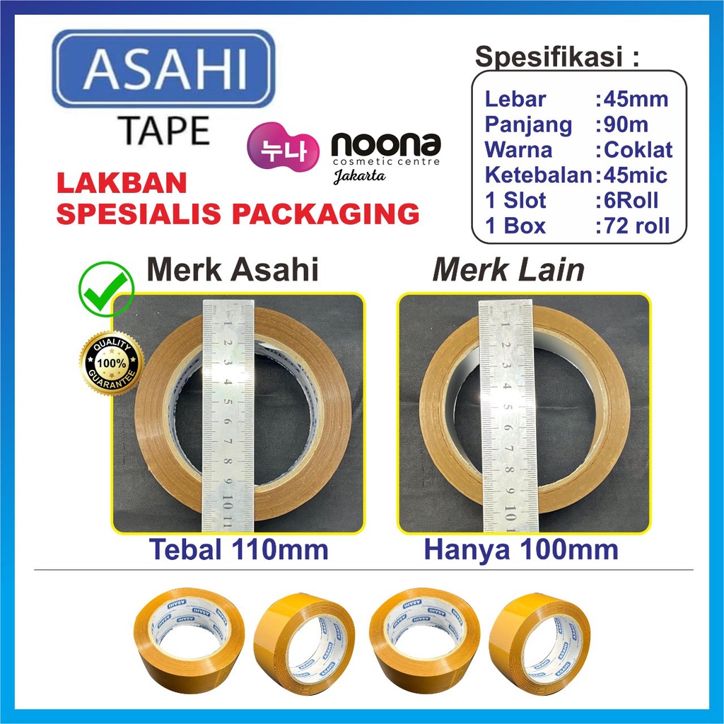 ASAHI TAPE LAKBAN/ SELOTIP 45MM (COKLAT) | Lazada Indonesia