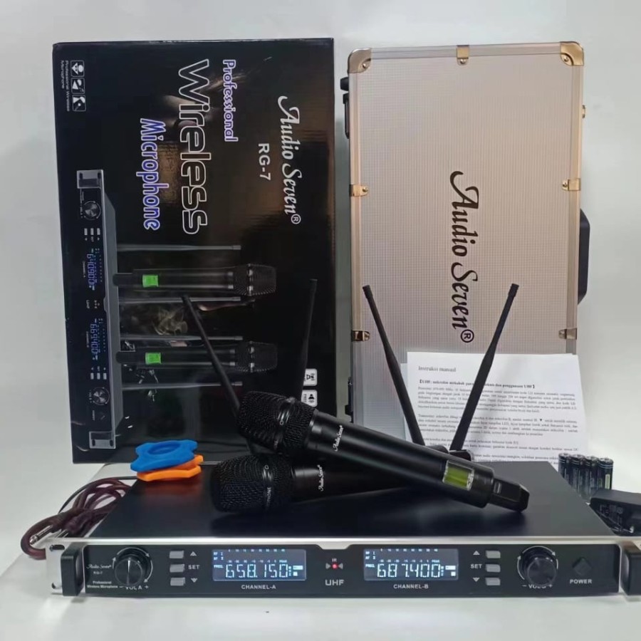 MIC WIRELESS AUDIO SEVEN RG 7 / RG7 FREE HARDCASE ORIGINAL AUDIO SEVEN ...