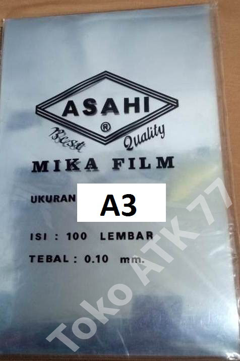 Plastik Mica Mika Film Bening Ukuran Besar A3 Merk ASAHI TEBAL BAGUS ...