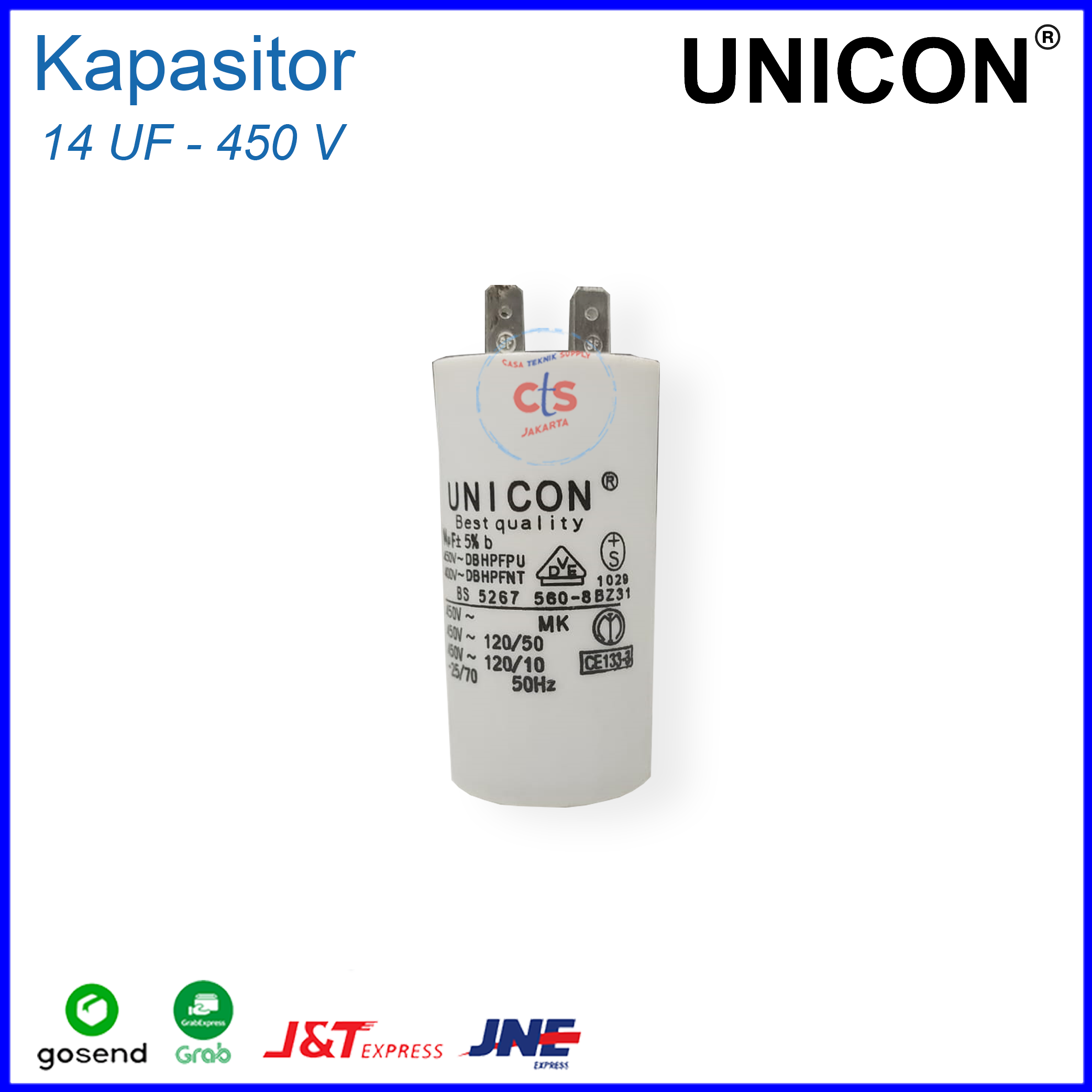 Unicon 14 uf - 450V Kapasitor (Capacitor) Colok 4 Pin (Sparepart ...
