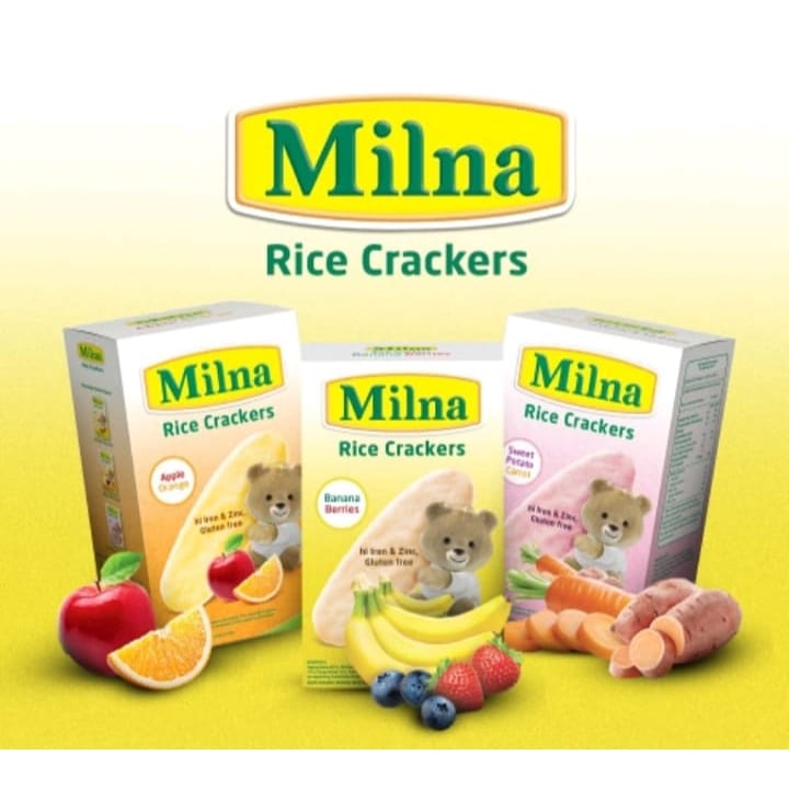 Biscuit Milna Rice Cracker 20 gr Snack Milna Crackers Camilan Bayi ...