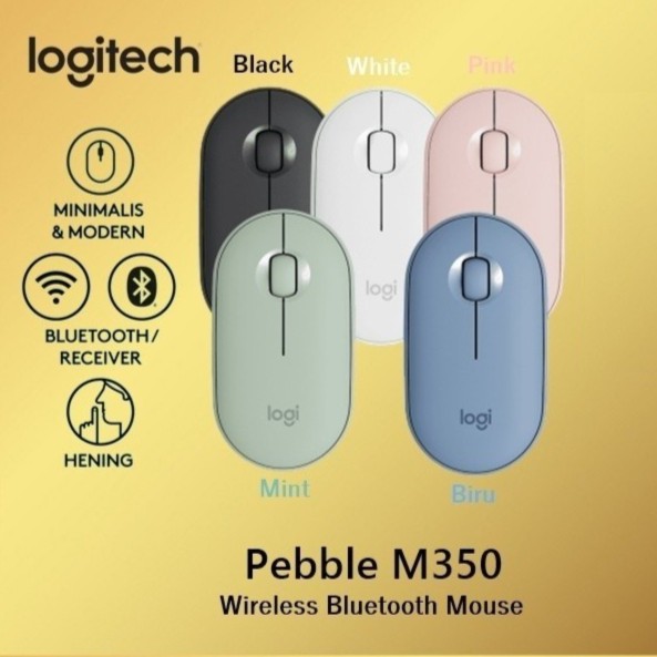 Logitech Pebble M350 Mouse Wireless Bluetooth Slim Silent | Lazada ...