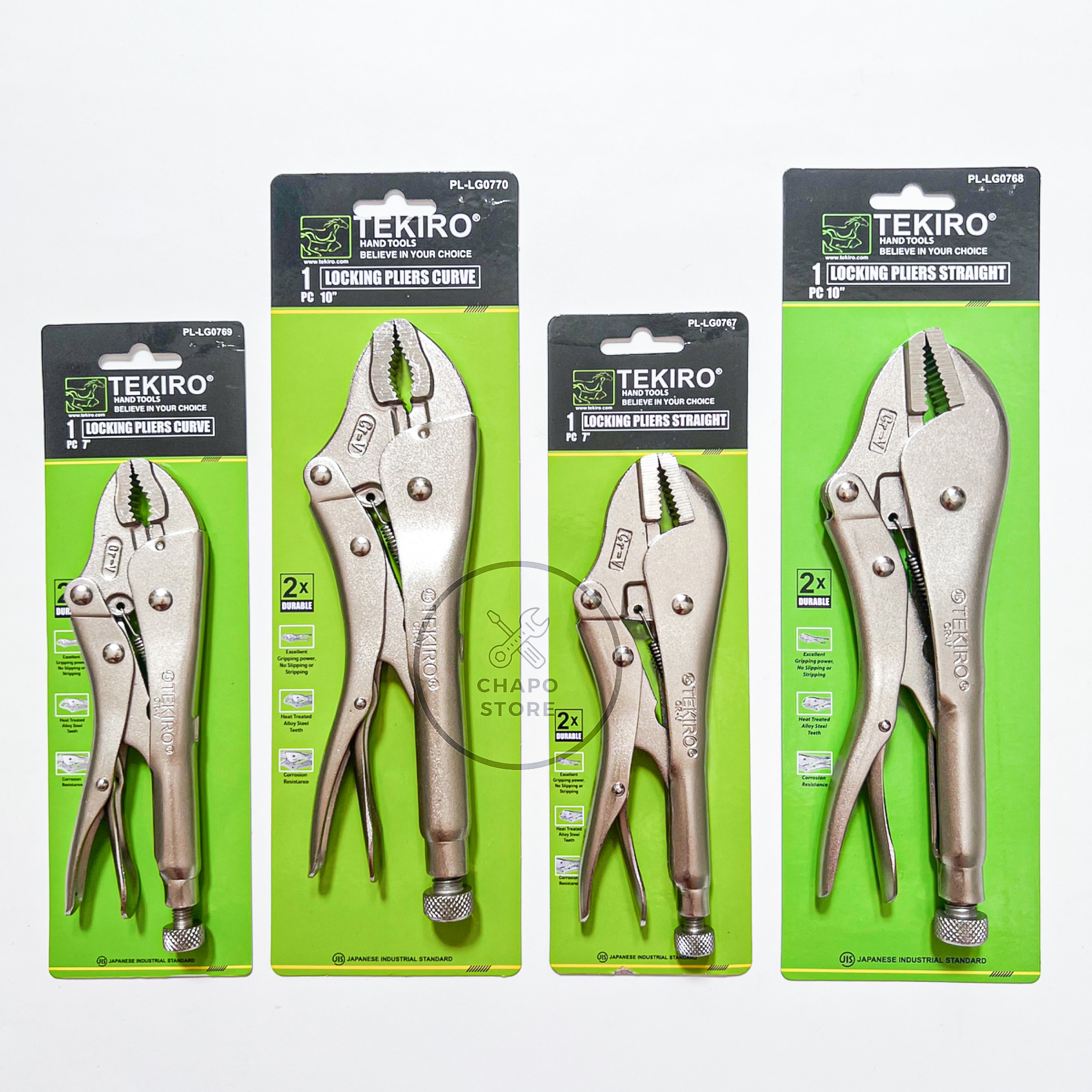 Tekiro tang buaya lurus bengkok 7 10" inch tang jepit locking pliers ...