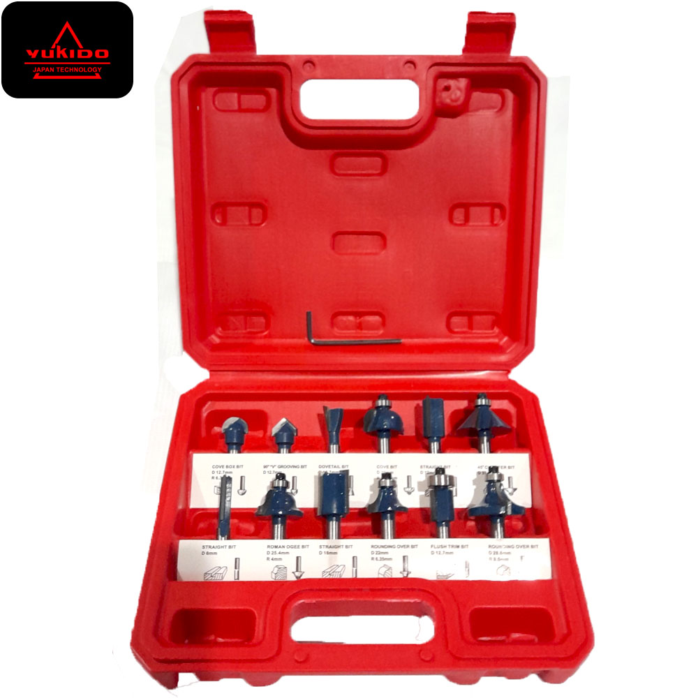 PROMO TERBARU !!! Mata Mesin Profil Router Bit Set 12 Pcs 1/4" Untuk ...