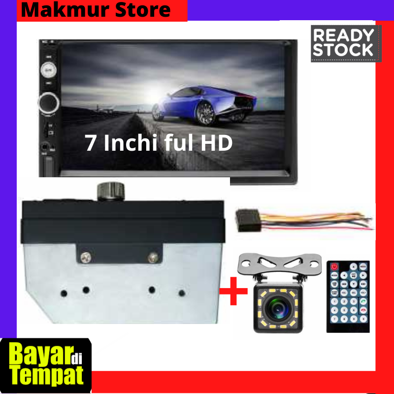 Makmur Layar Monitor Mobil 7 Inchi full HD MP5 Bluetooth Touch Screen ...