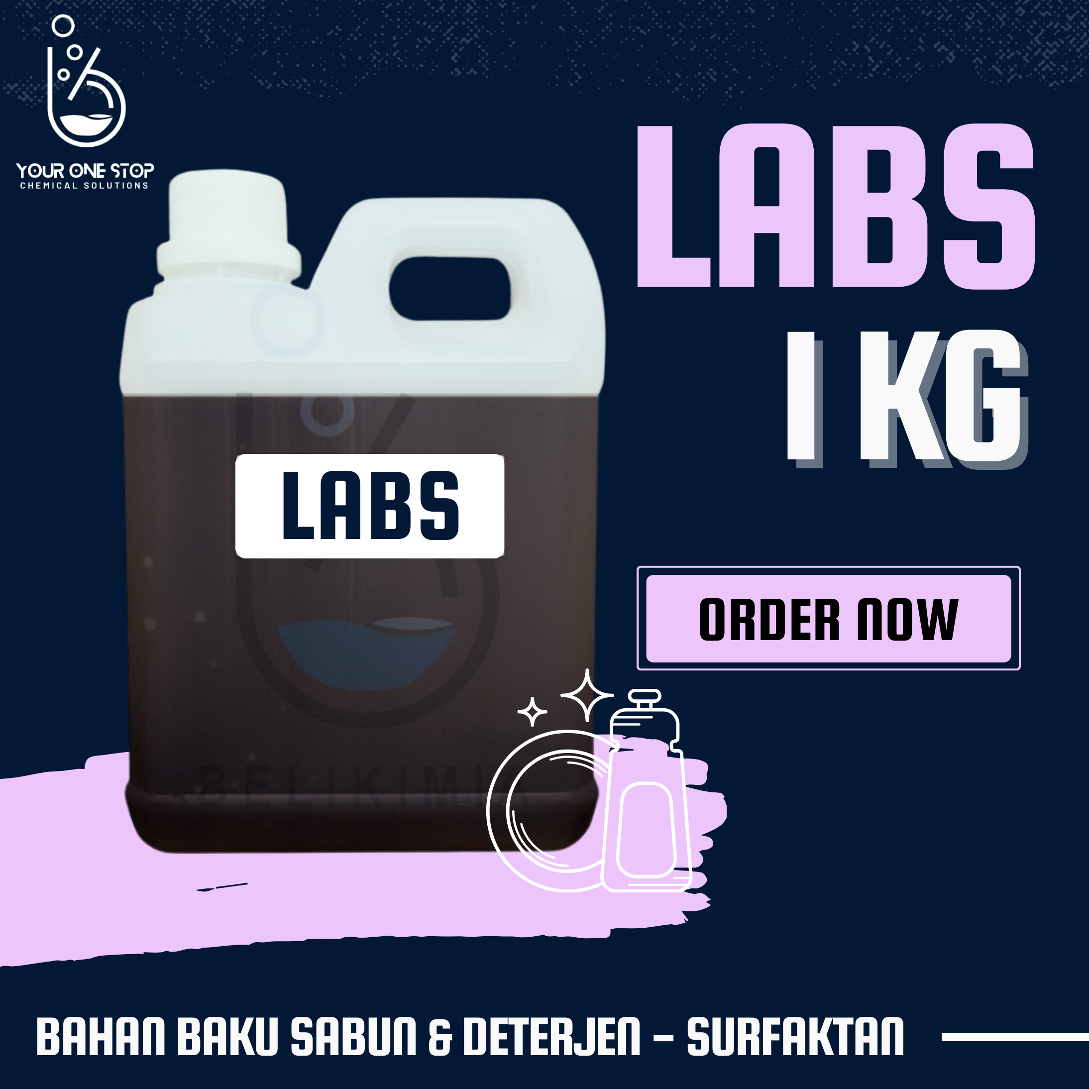 LABS 1 Kg - Linear Alkyl Benzene Sulfonate - Bahan Sabun - Surfaktan ...