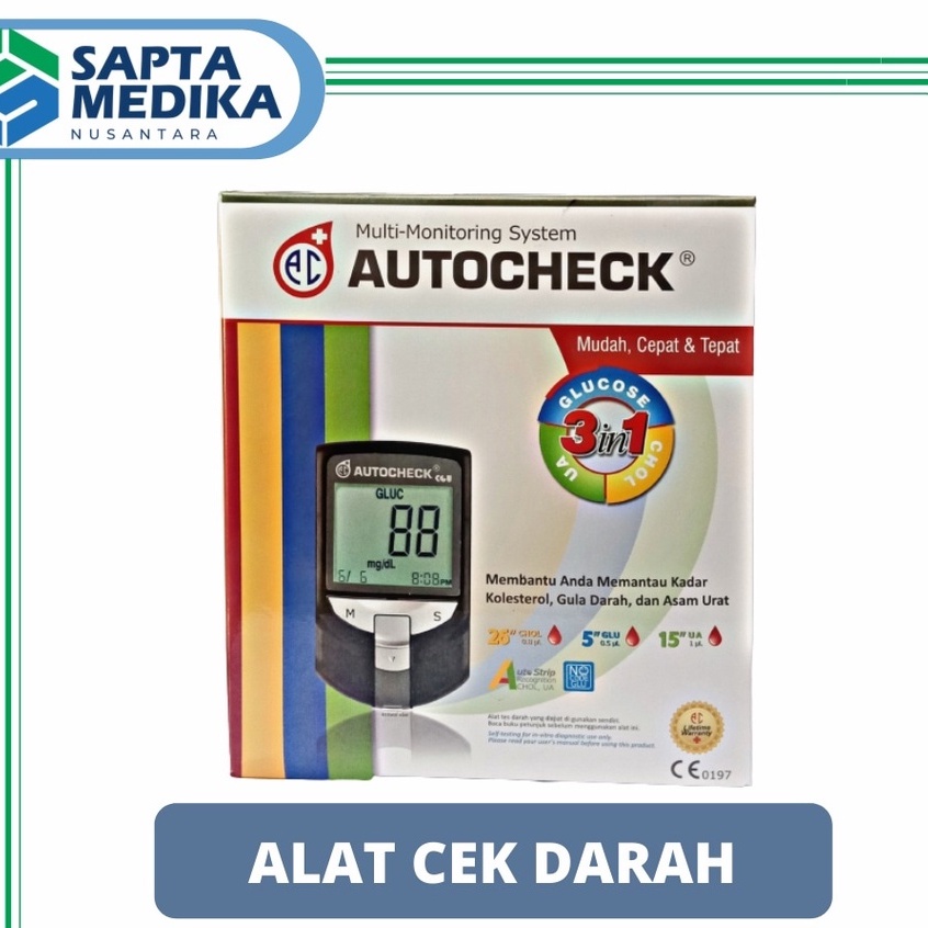 Autocheck 3 in 1 Alat Cek Gula Darah Asam Urat Dan Kolesterol | Lazada ...