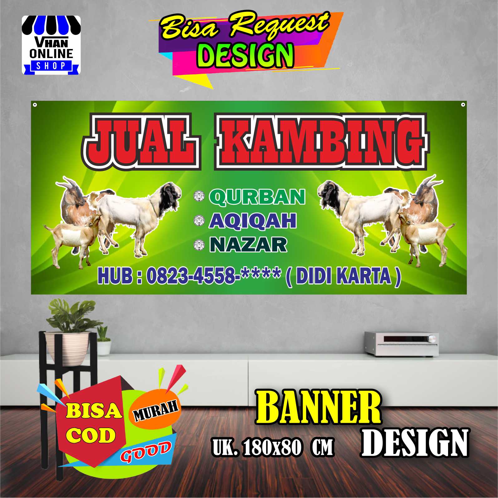Spanduk Banner Jualan Kewan Kurban, Jualan Hewan Aqiqah, Keren | Lazada ...
