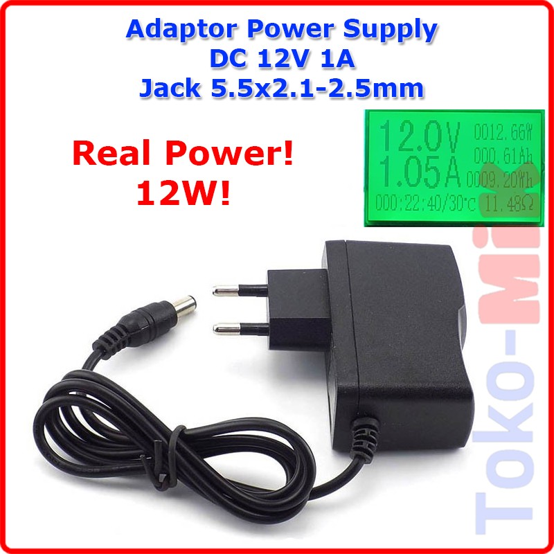 ADAPTOR DC 12V 1A OUTPUT: 12VDC DC12V 1000MA JACK 5.5MM X 2.1MM | Lazada Indonesia