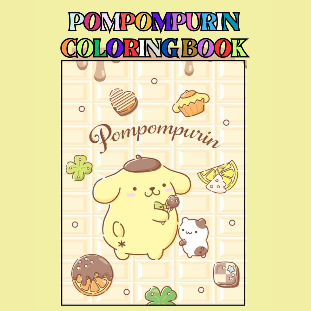 BUKU MEWARNAI SKETSA MENGGAMBAR POMPOMPURIN COLORING BOOK ANAK TK SD ...