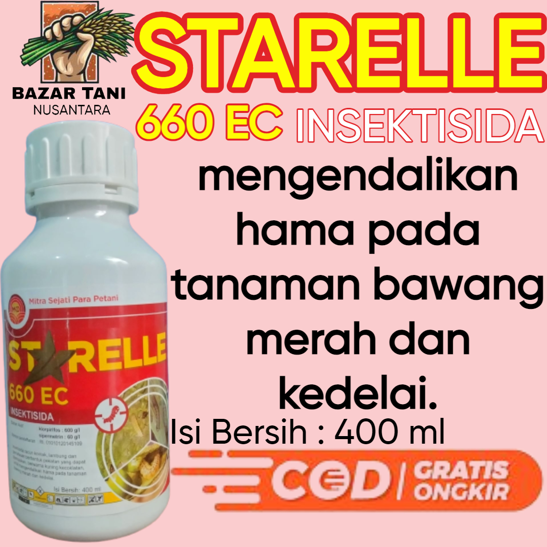 Starelle 660 EC insektisida racun kontak starel sipermetrin klorpiripos starel starele | Lazada ...