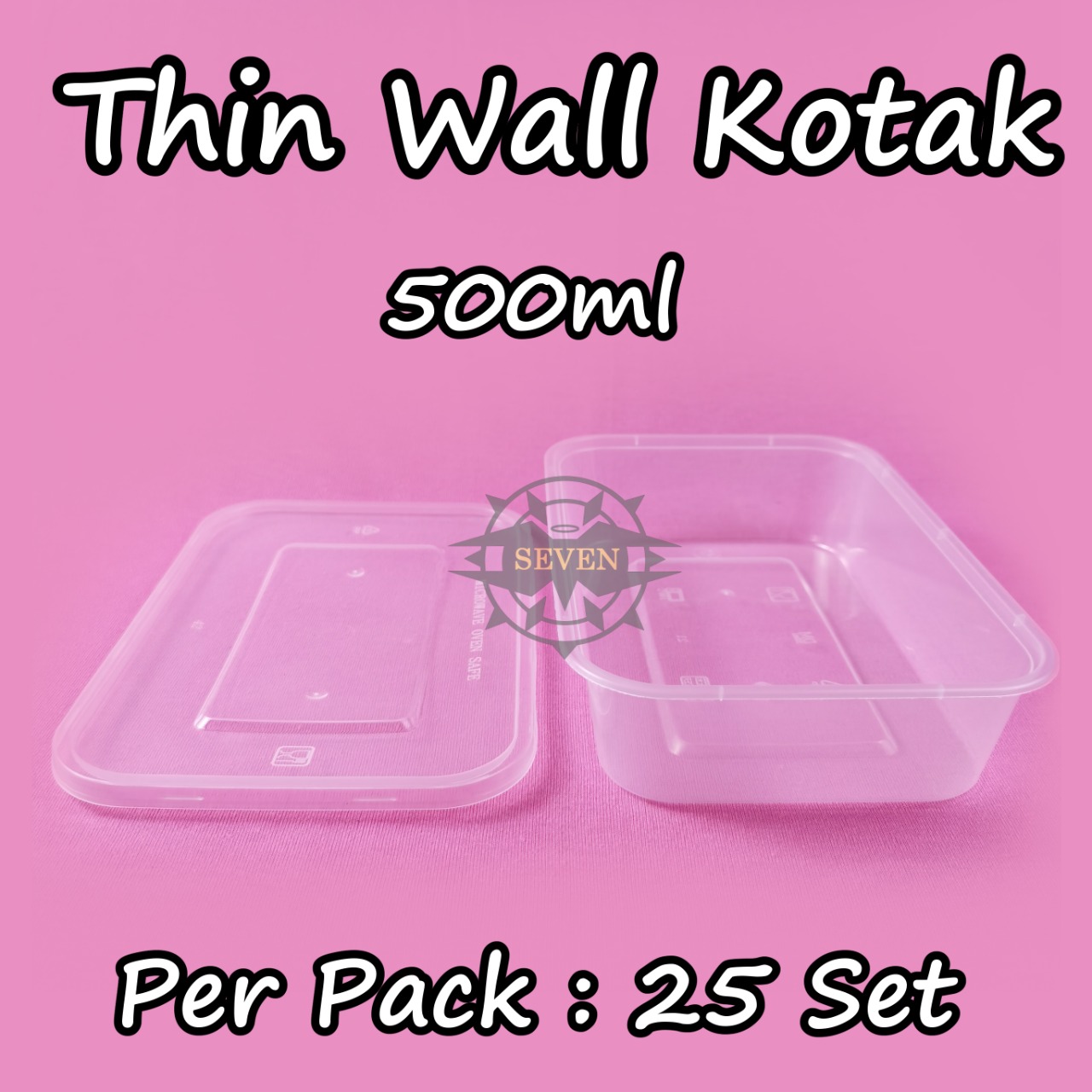Thinwall Persegi Panjang 500ml Food Container Kotak Makan 500 Ml