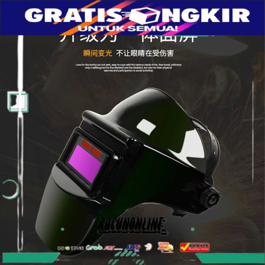 HELM LAS LISRIK OTOMATIS / HELM LAS LISTRIK OTOMATIS GELAP MURAH / HELM ...