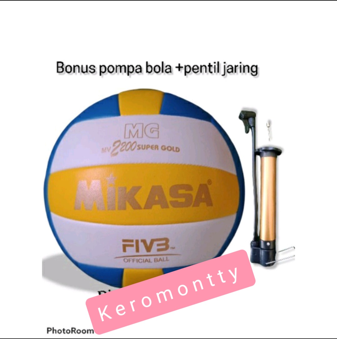 Bola Voli Volly MOLTEN Super Gold/Bola Nassau/Pilihan Bonus Pompa Angin ...