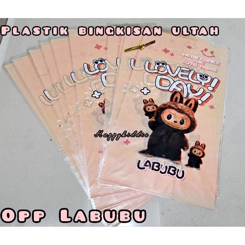 PLASTIK BINGKISAN ULTAH LABUBU / OPP LABUBU BINGKISAN ULANG TAHUN 22 X ...