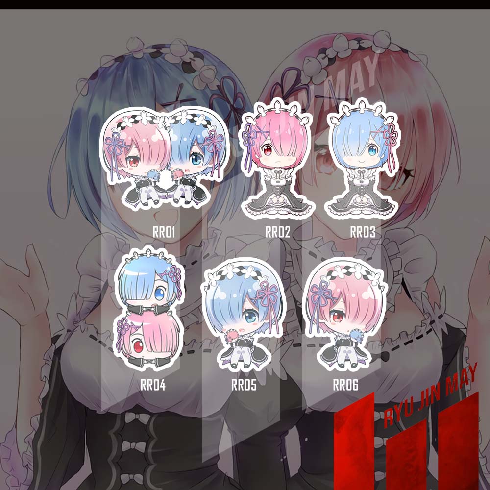 Sticker Anime - Re:Zero - Ram & Rem | Lazada Indonesia