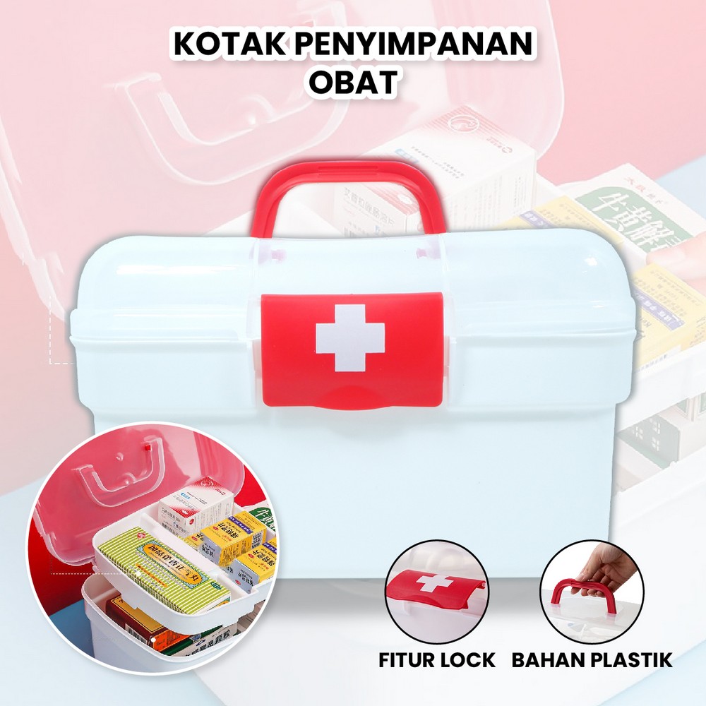 LD-C832 Kotak P3K First Aid Kotak Penyimpanan Obat Medicine Box ...