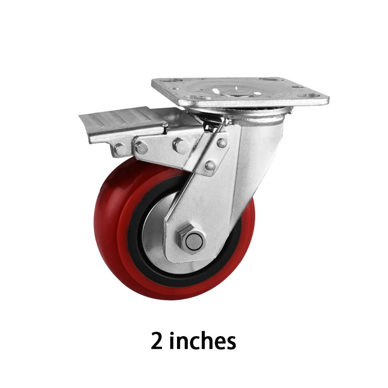 【2 Inch】Roda Kastor PVC Roda Kastor Universal Dengan Rem Castor Wheel ...