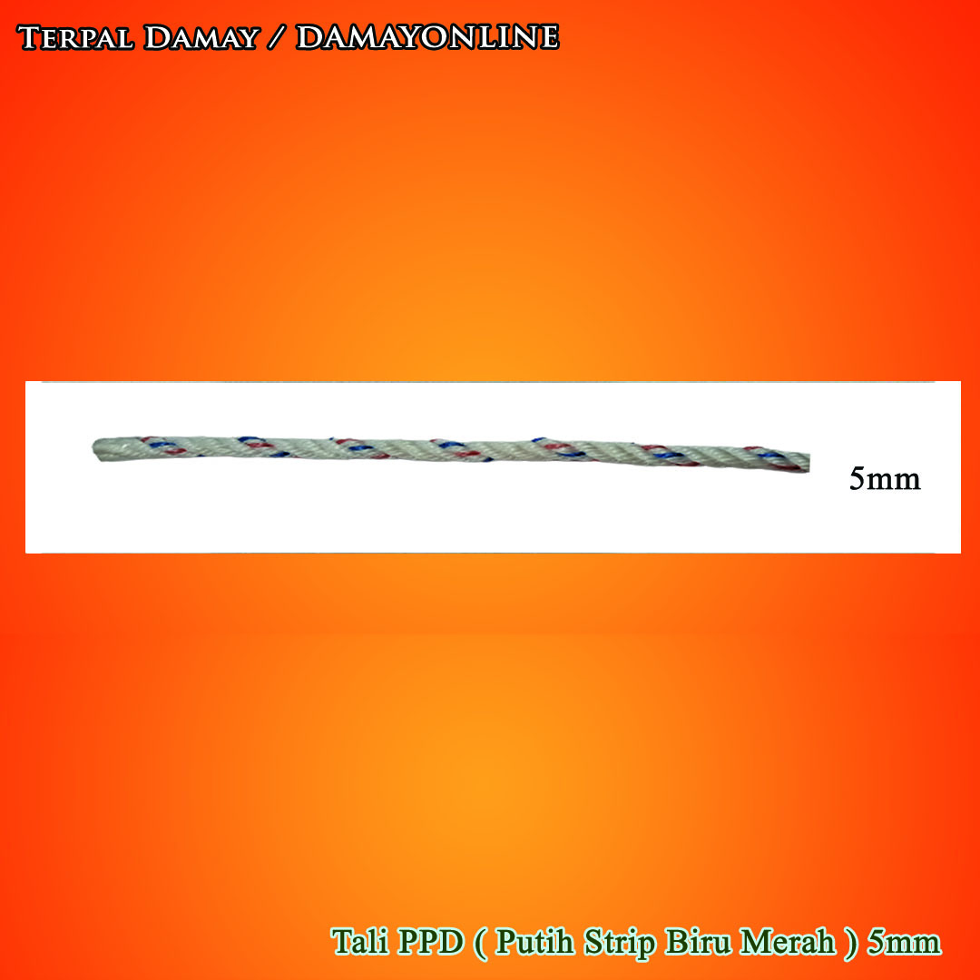 Tali Tambang Putih Strip Biru Merah / Meter ( Harga Per Meter ...